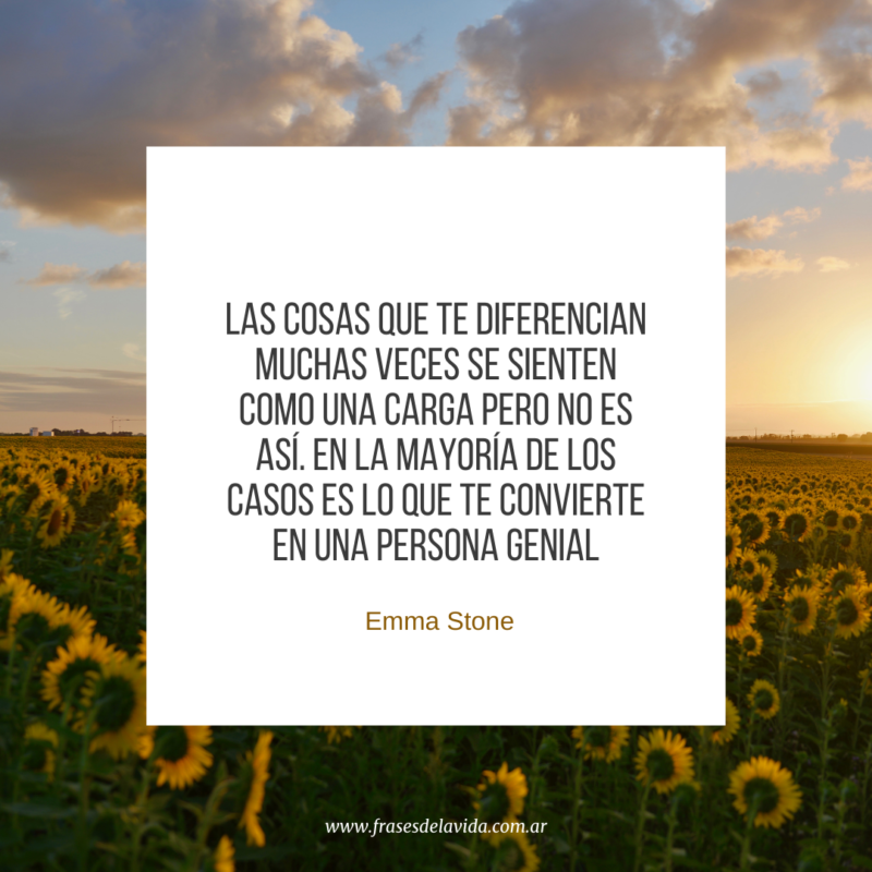 Las cosas que te diferencian muchas veces se sienten como una carga ... Las cosas que te diferencian muchas veces se sienten como una carga ...